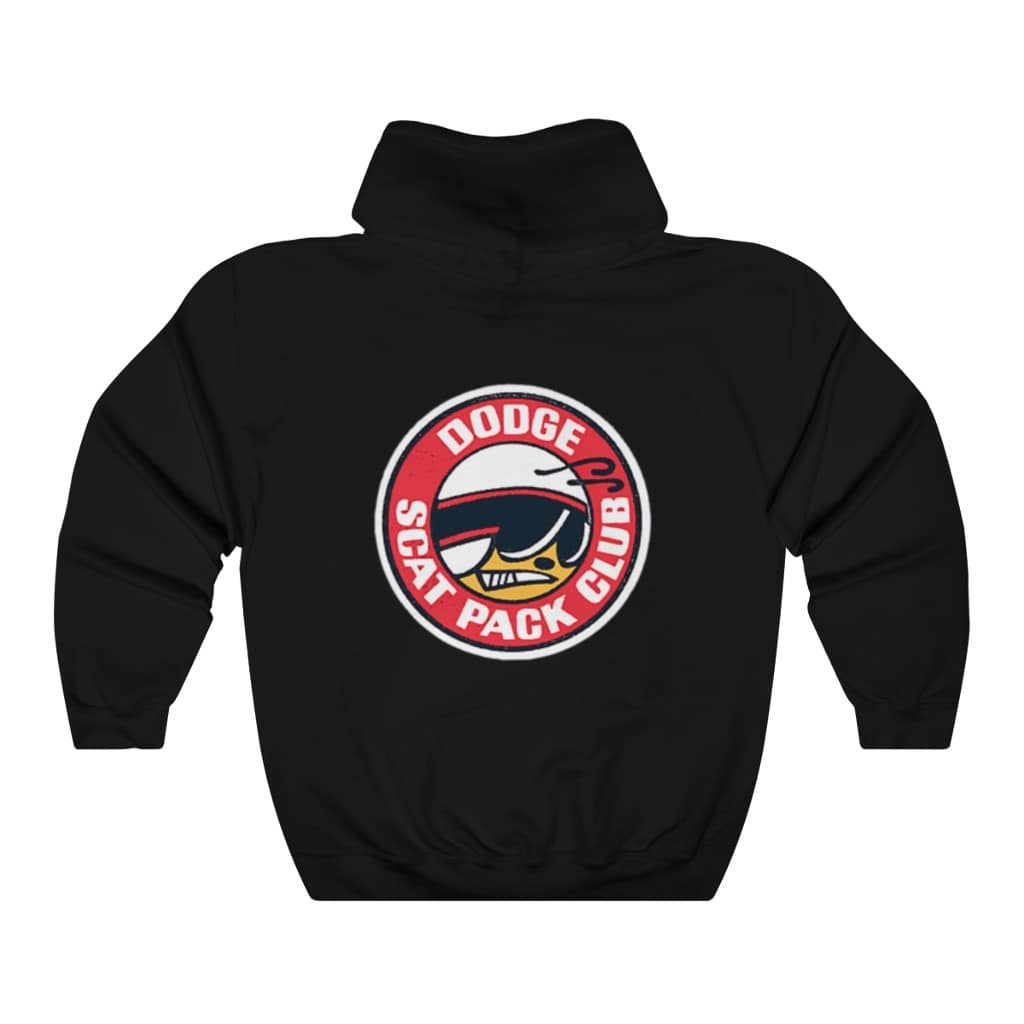 Scat Pack Club Hoodie - front and back logo - The Quarter Mile Shop