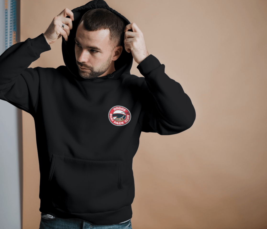 Scat Pack Club Hoodie - front and back logo - The Quarter Mile Shop